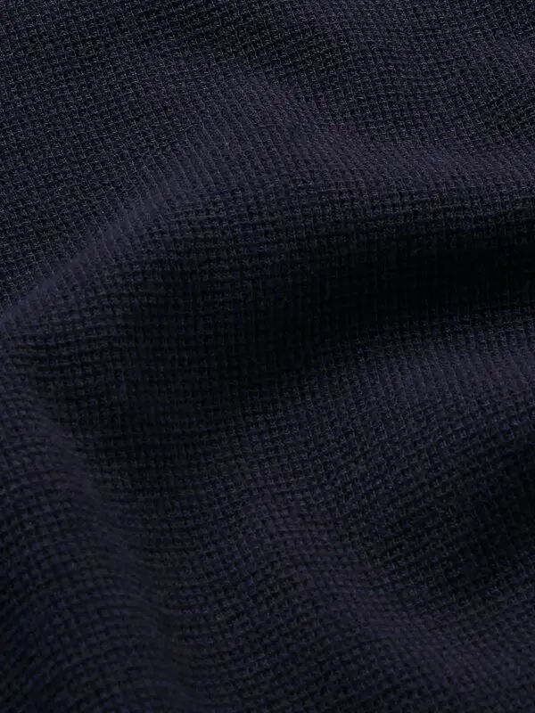 Nn07 Clive Waffle-knit Cotton And Modal-blend T-shirt - Blue