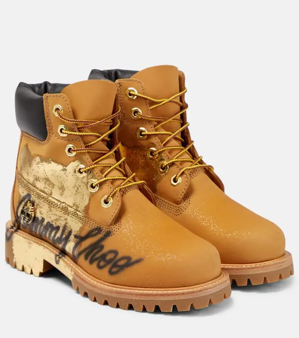 JIMMY CHOO X Timberland Graffiti Leather Boots