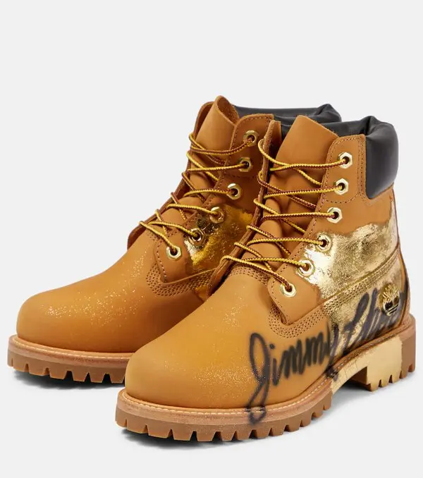 JIMMY CHOO X Timberland Graffiti Leather Boots