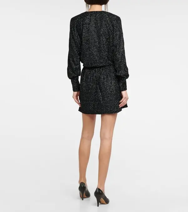 MARANT ETOILE Alexane Glitter Velvet Minidress