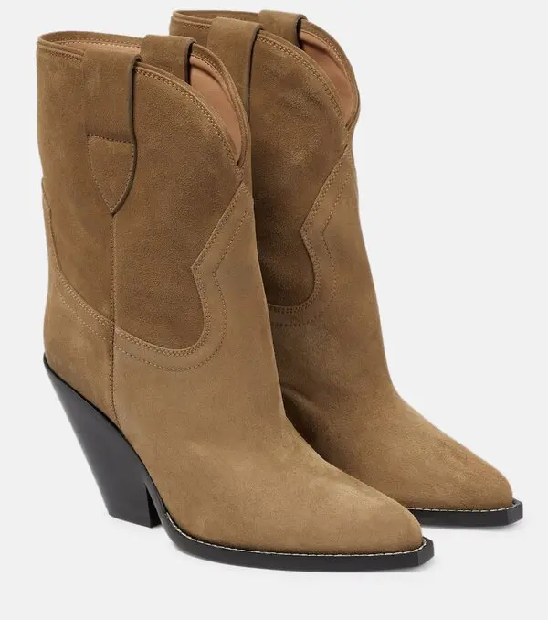Isabel Marant Étoile Leyane Suede Mid-calf Cowboy Boots - Brown