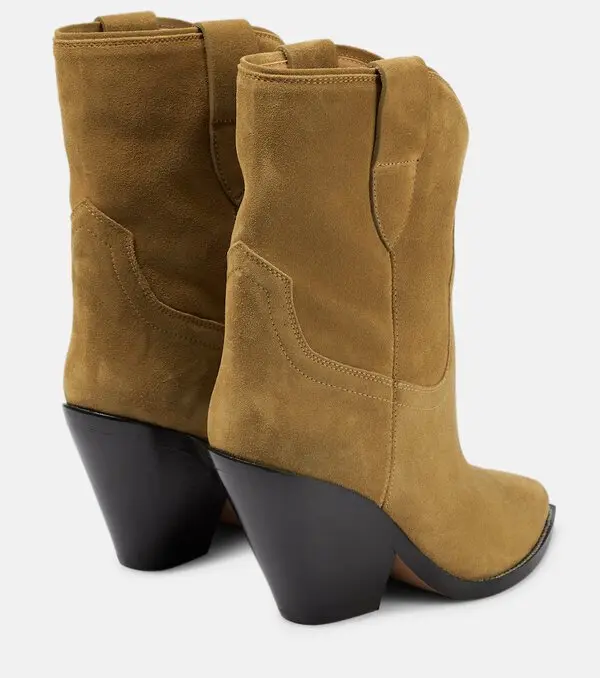Isabel Marant Étoile Leyane Suede Mid-calf Cowboy Boots - Brown