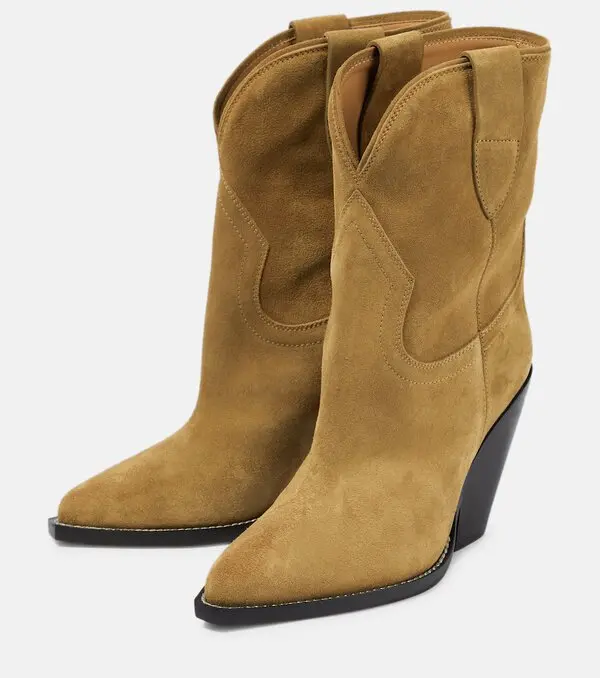 Isabel Marant Étoile Leyane Suede Mid-calf Cowboy Boots - Brown