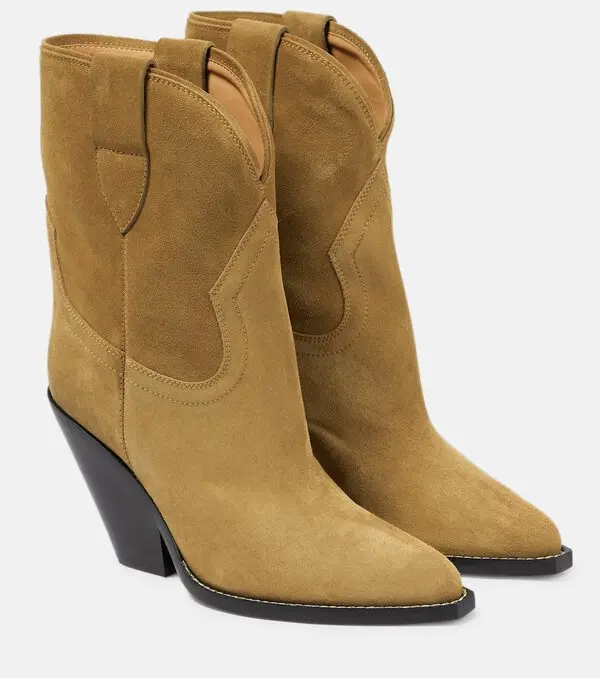 Isabel Marant Étoile Leyane Suede Mid-calf Cowboy Boots - Brown