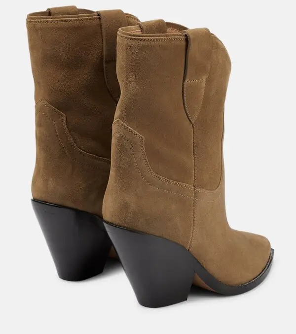 Isabel Marant Étoile Leyane Suede Mid-calf Cowboy Boots - Brown