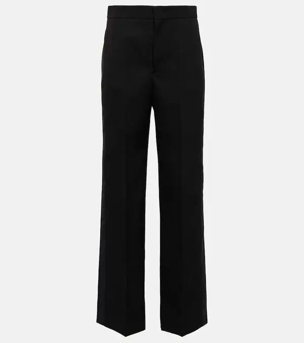Isabel Marant Étoile Scarly Satin-tape Wide Wool Pants