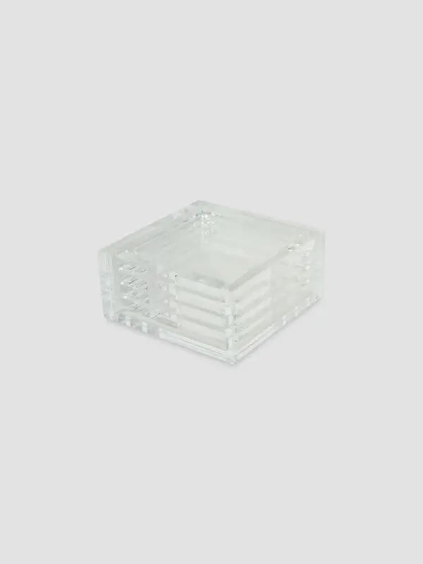 TIZO Acrylic 4-piece Coaster Set - Clear
