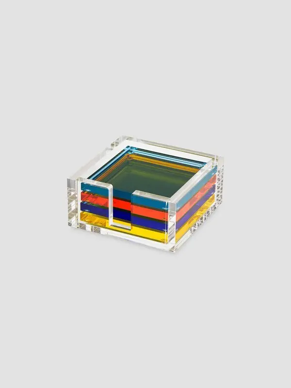 TIZO Acrylic 4-piece Coaster Set - Multi