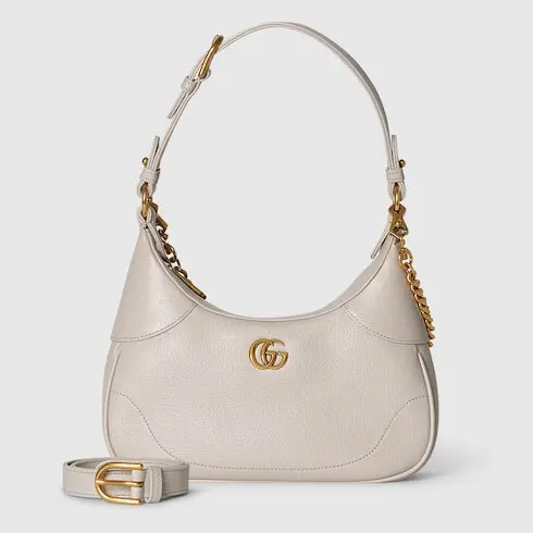 Gucci Aphrodite Shoulder Bag - Light Grey Leather