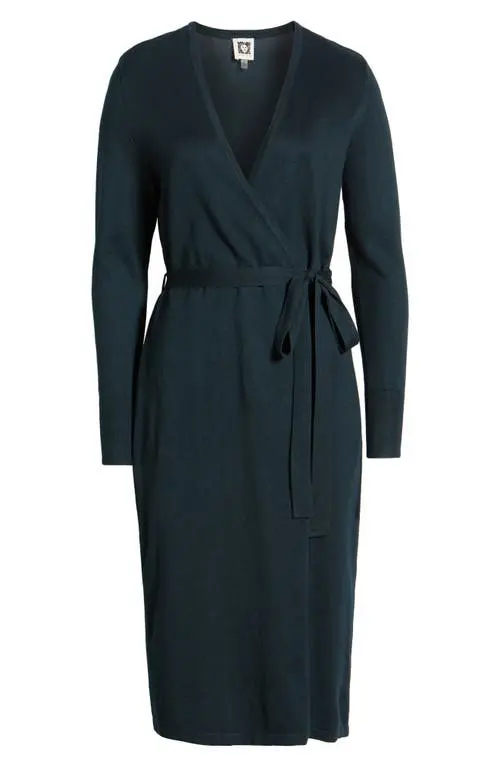 Anne Klein Long Sleeve Faux Wrap Dress