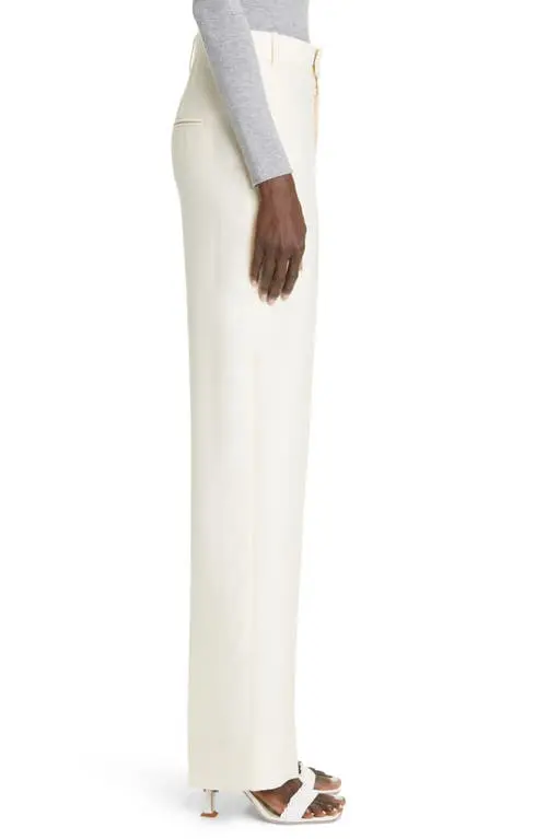 St. John High-waisted Wide-leg Silk-blend Pants