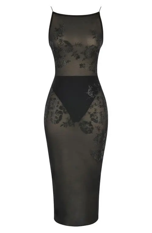 House Of Cb Amirah Embellished Body-con Midi Dress