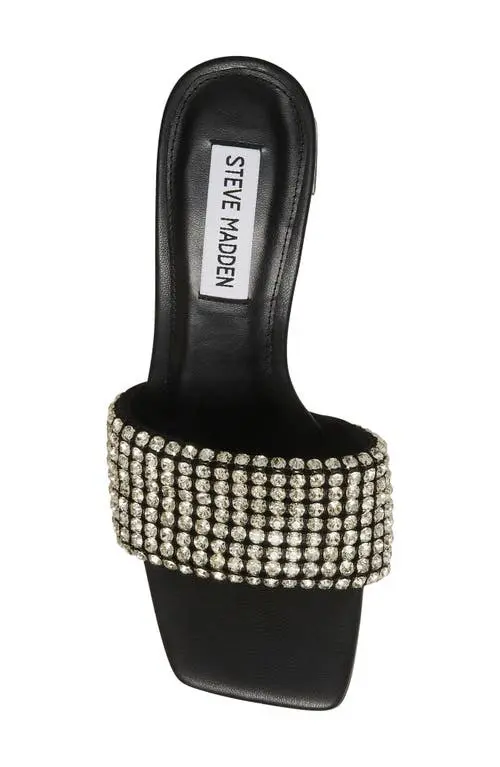 Steve Madden Laney Rhinestone Sandal - Black