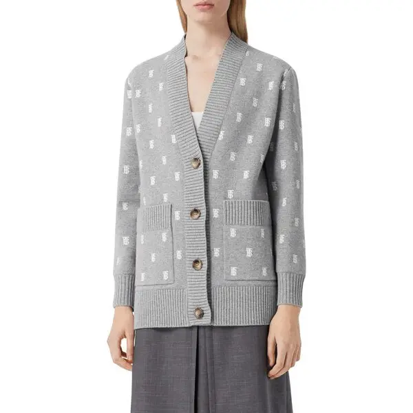 Burberry Tb Monogram Jacquard Cardigan