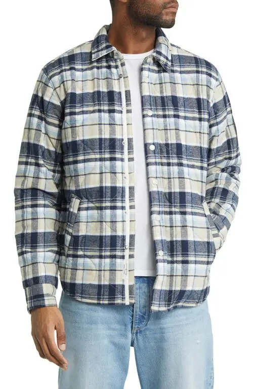 Rag & Bone Dane Plaid Down Quilted Flannel Snap-up Shirt Jacket