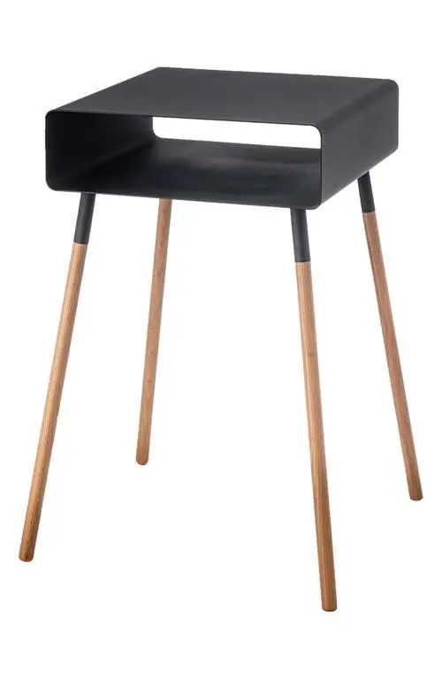 YAMAZAKI Steel Storage Side Table - Black