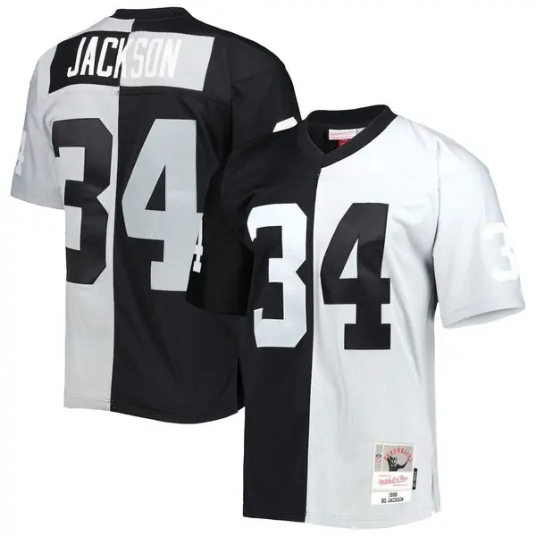 Mitchell & Ness Bo Jackson /silver Las Vegas Raiders 1988 Split Legacy Replica Jersey