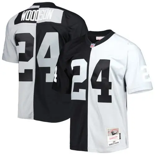 Mitchell & Ness Charles Woodson 1998 Las Vegas Raiders Split Legacy Replica Jersey - Black