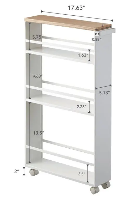 YAMAZAKI Steel Rolling Storage Cart