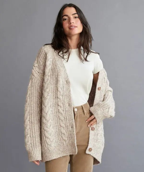 Jenni Kayne Cable Cocoon Cardigan - No Color