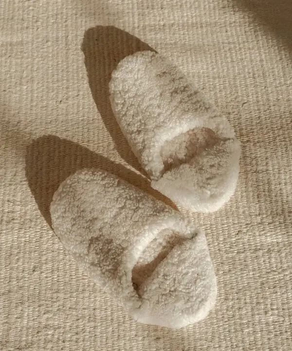 Jenni Kayne Shearling Moroccan Slipper - Ivory