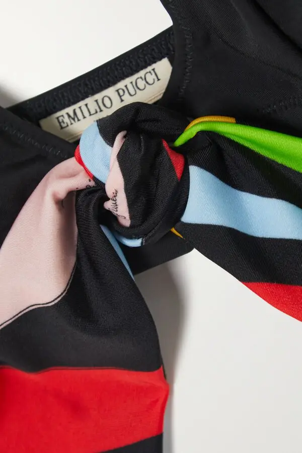 Emilio Pucci Printed Triangle Bikini Top