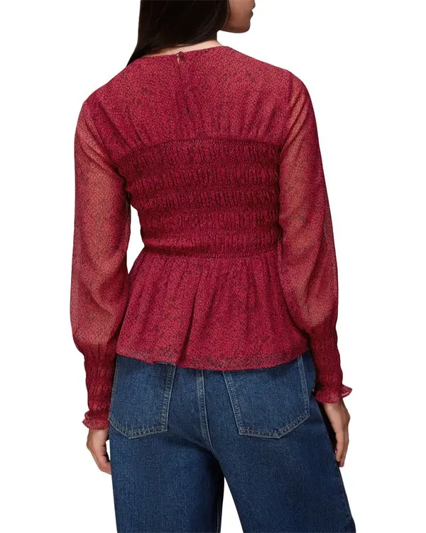 Whistles Jenny Abstract Snake Print Top
