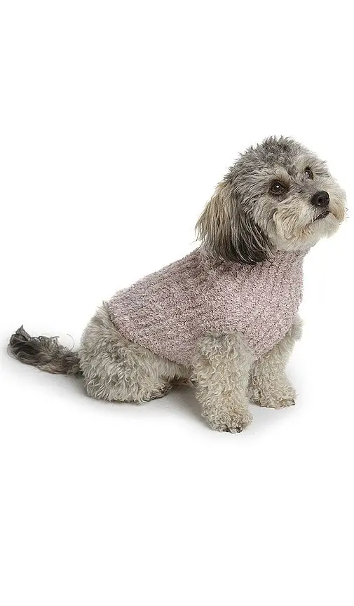 Barefoot Dreams Cozychic Ribbed Pet Sweater In Mauve