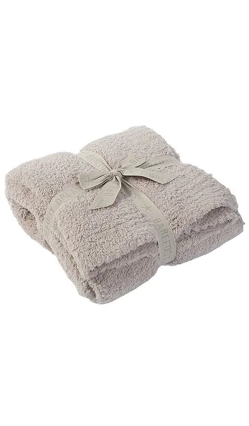 Barefoot Dreams Cozychic Throw In Grey - Stone
