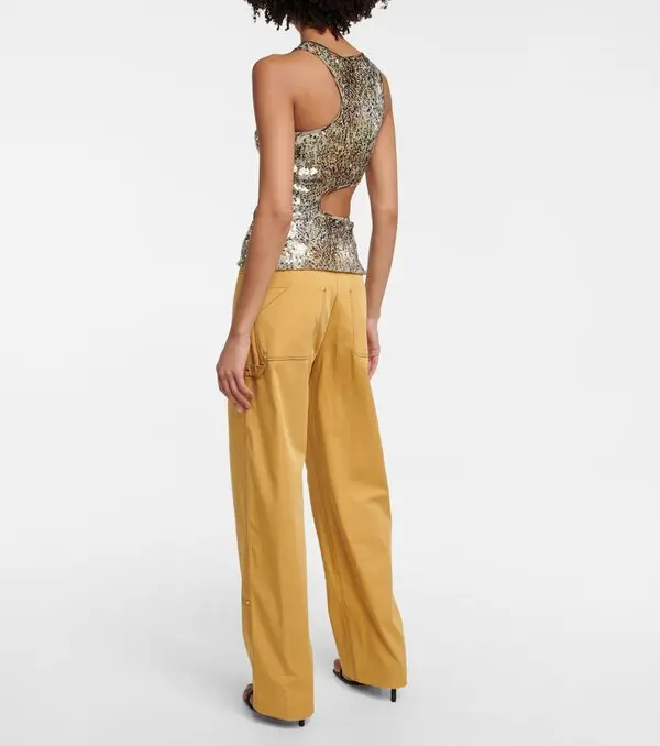 Stella McCartney Sequined Cutout Tank Top