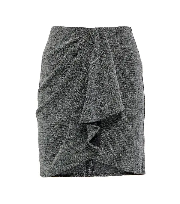 MARANT ETOILE Bergen Lurex® Miniskirt - Silver