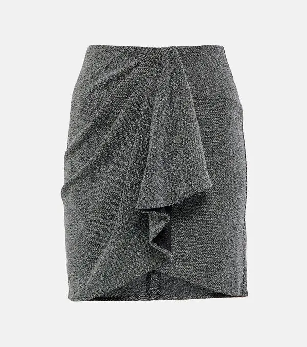 MARANT ETOILE Bergen Lurex® Miniskirt - Silver