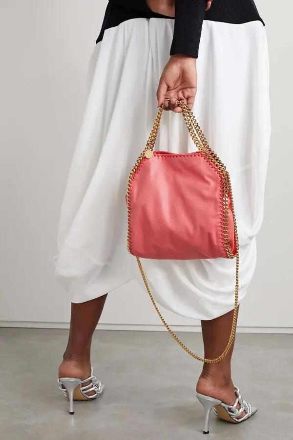 Stella McCartney Falabella Mini Vegetarian Brushed-leather Shoulder Bag
