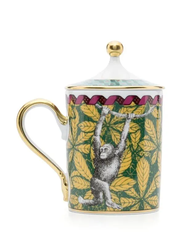 GINORI 1735 Graphic Porcelain Mug - Gold