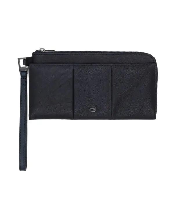 PIQUADRO Bovine Leather Pouch - Midnight Blue