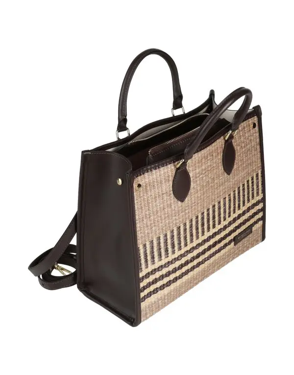 MY BEST BAG FIRENZE Textile Fibers And Leather Handbag - Brown