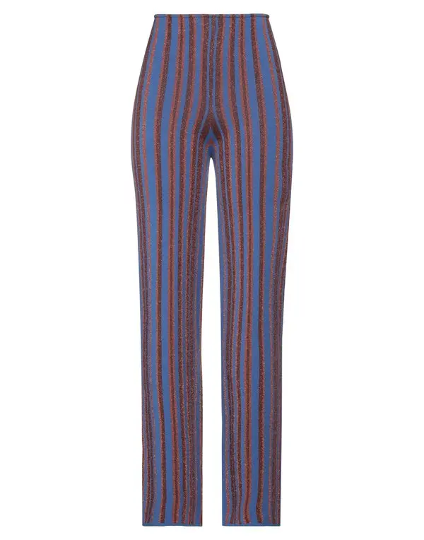 KAOS Striped Knit Pants - Blue