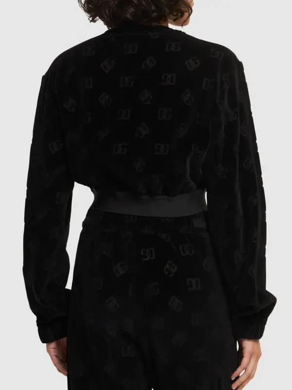 Dolce & Gabbana Chenille Monogram Jacquard Sweatshirt