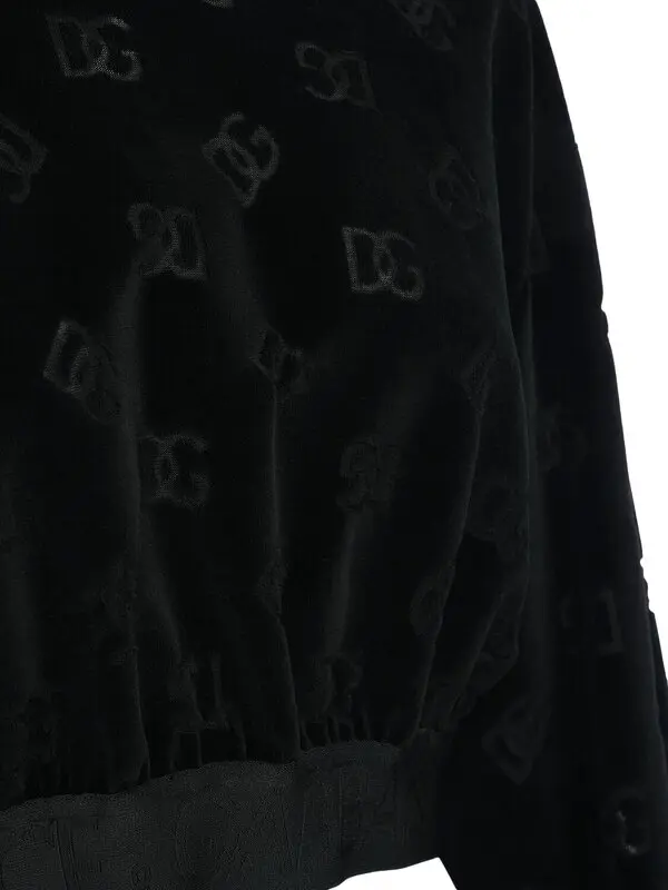 Dolce & Gabbana Chenille Monogram Jacquard Sweatshirt