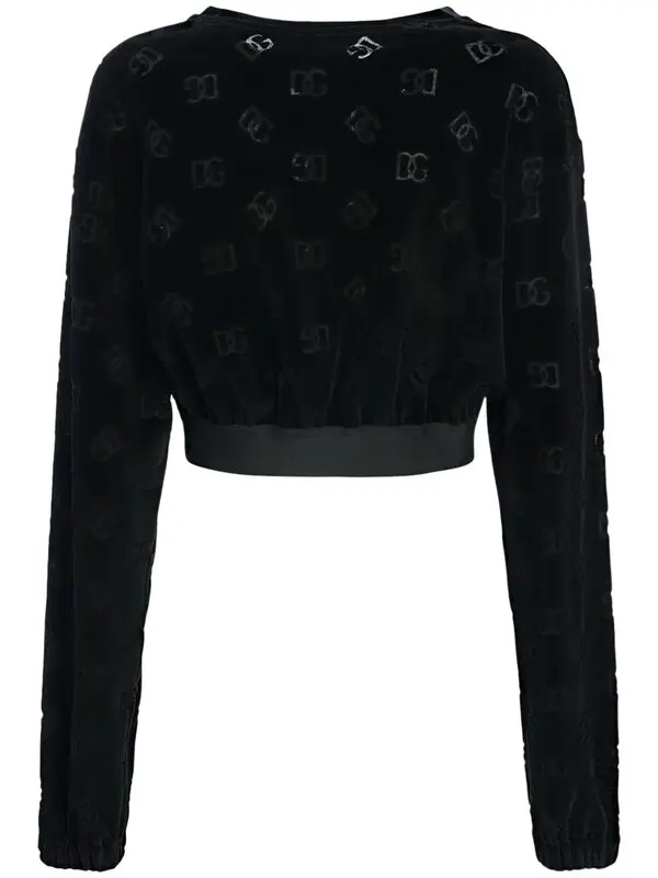 Dolce & Gabbana Chenille Monogram Jacquard Sweatshirt