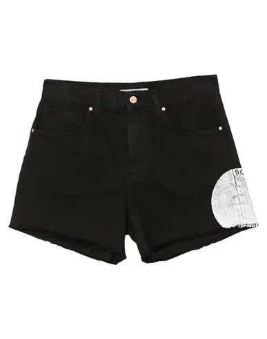 DON THE FULLER Denim Shorts With Print And Raw-cut Hem