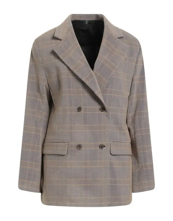 Alexander McQueen Checked Double-breasted Blazer - Beige