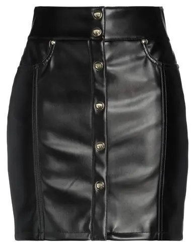 CHIARA FERRAGNI Mini Skirt In Coated Fabric - Black