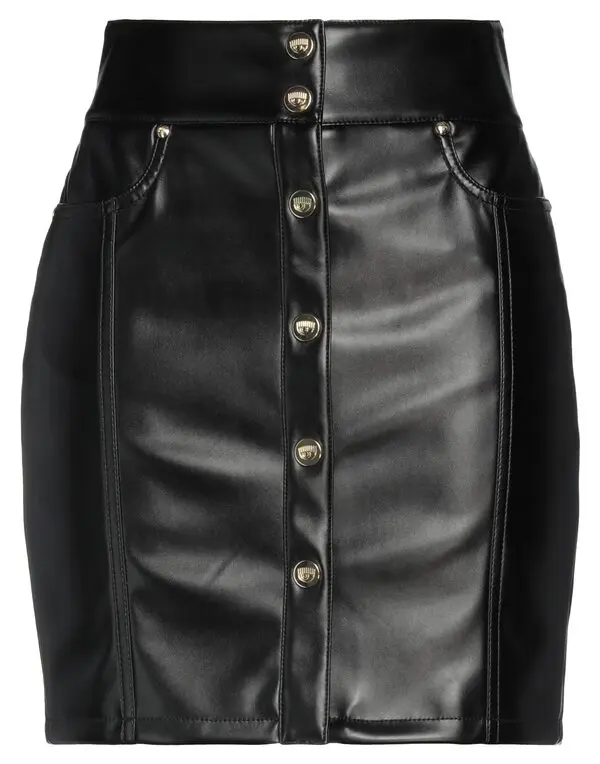CHIARA FERRAGNI Mini Skirt In Coated Fabric
