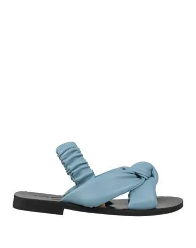 NCUB Leather Slingback Sandals - Blue
