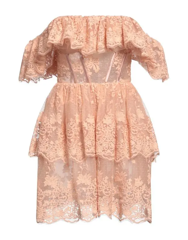 Elisabetta Franchi Lace Ruffled Mini Dress