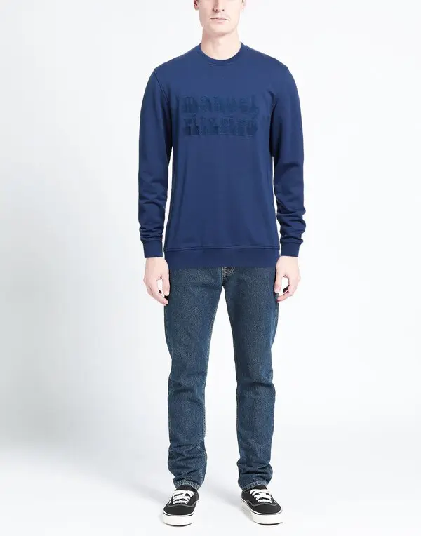 MANUEL RITZ Cotton French Terry Sweatshirt - Blue