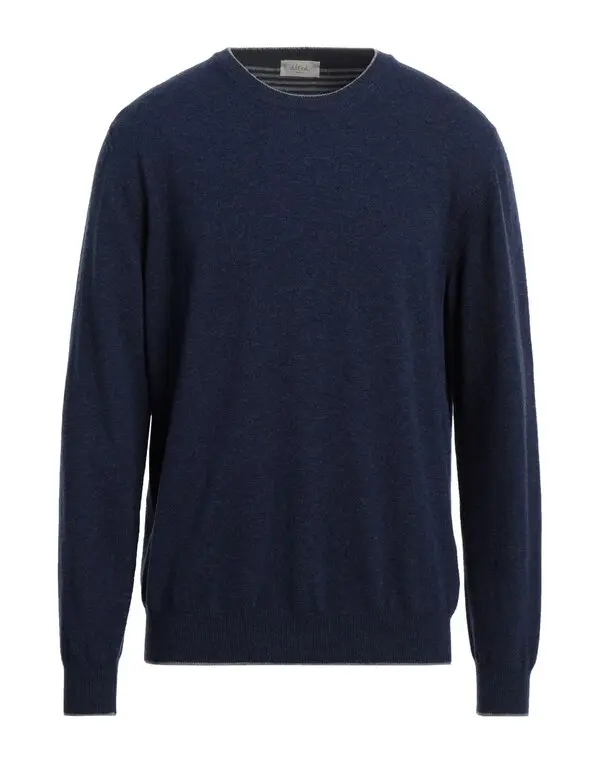 Altea Virgin Wool Crewneck Sweater - Navy