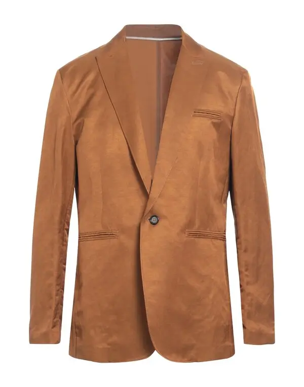 PAOLO PECORA Blazer Size Linen, Cotton, Viscose - Beige