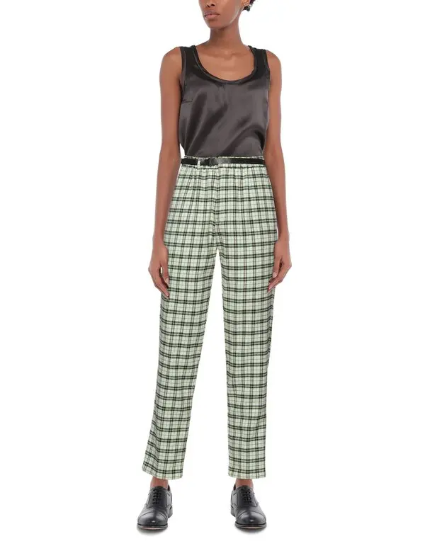 WHITE SAND Tartan Flannel Tapered Pants